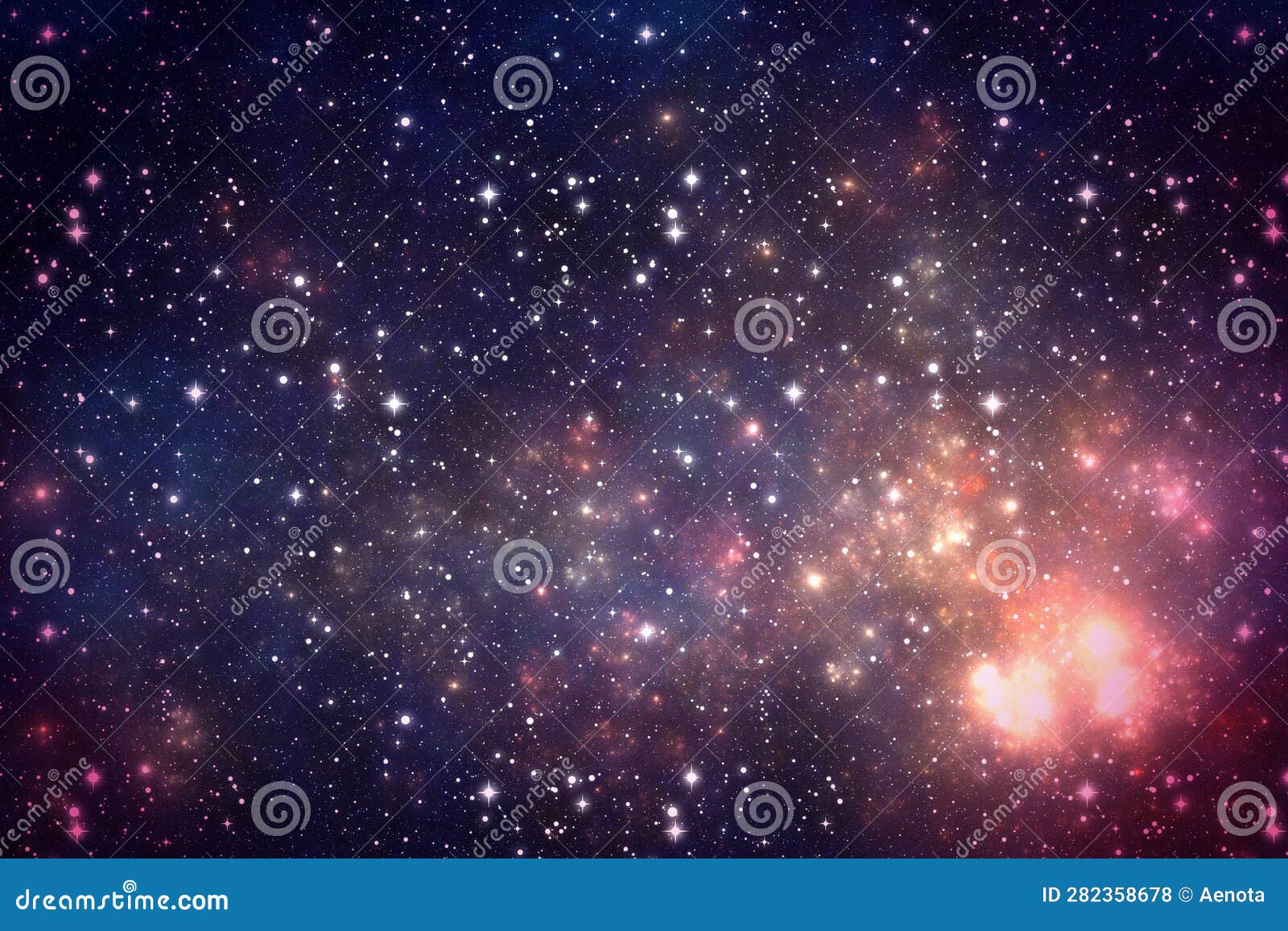 Turbidity Of Stars And Planets In Universe Royalty-Free Cartoon ...