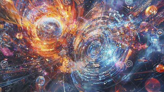 Cosmic Convergence Visualizing Advanced Digital Ecosystem Outer Space ...