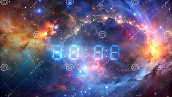 Cosmic Countdown: a Celestial Symphony of Time Generative AI Stock ...