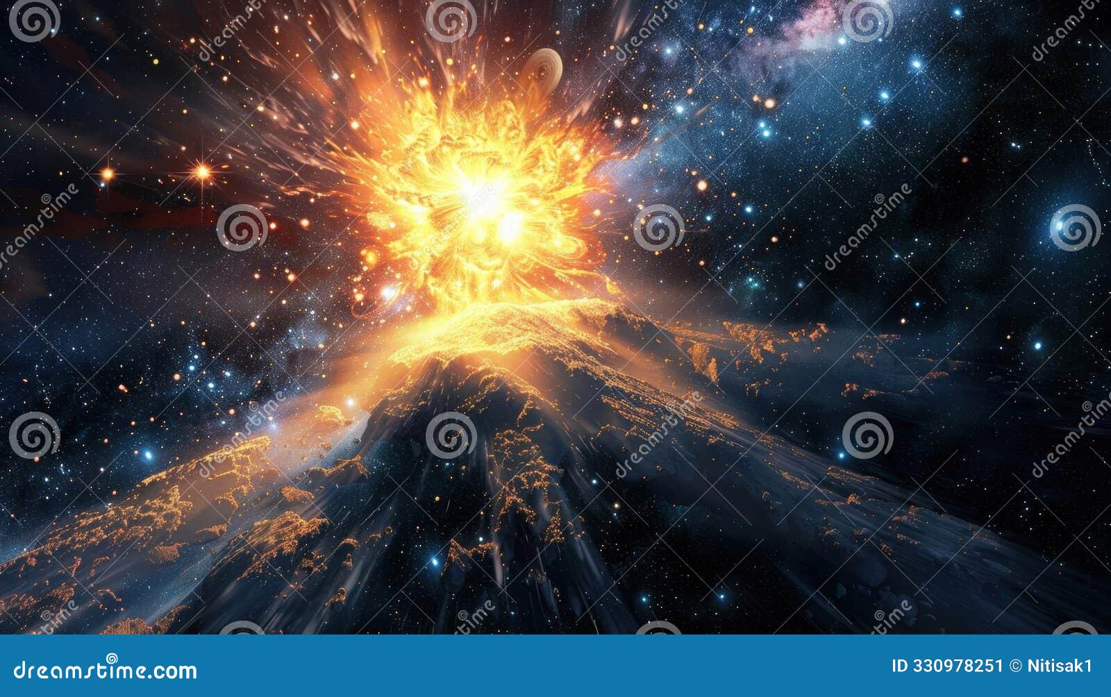 29 Cosmic 3D Cartoon Scene of a Supernova Explosion in the Milky Way ...