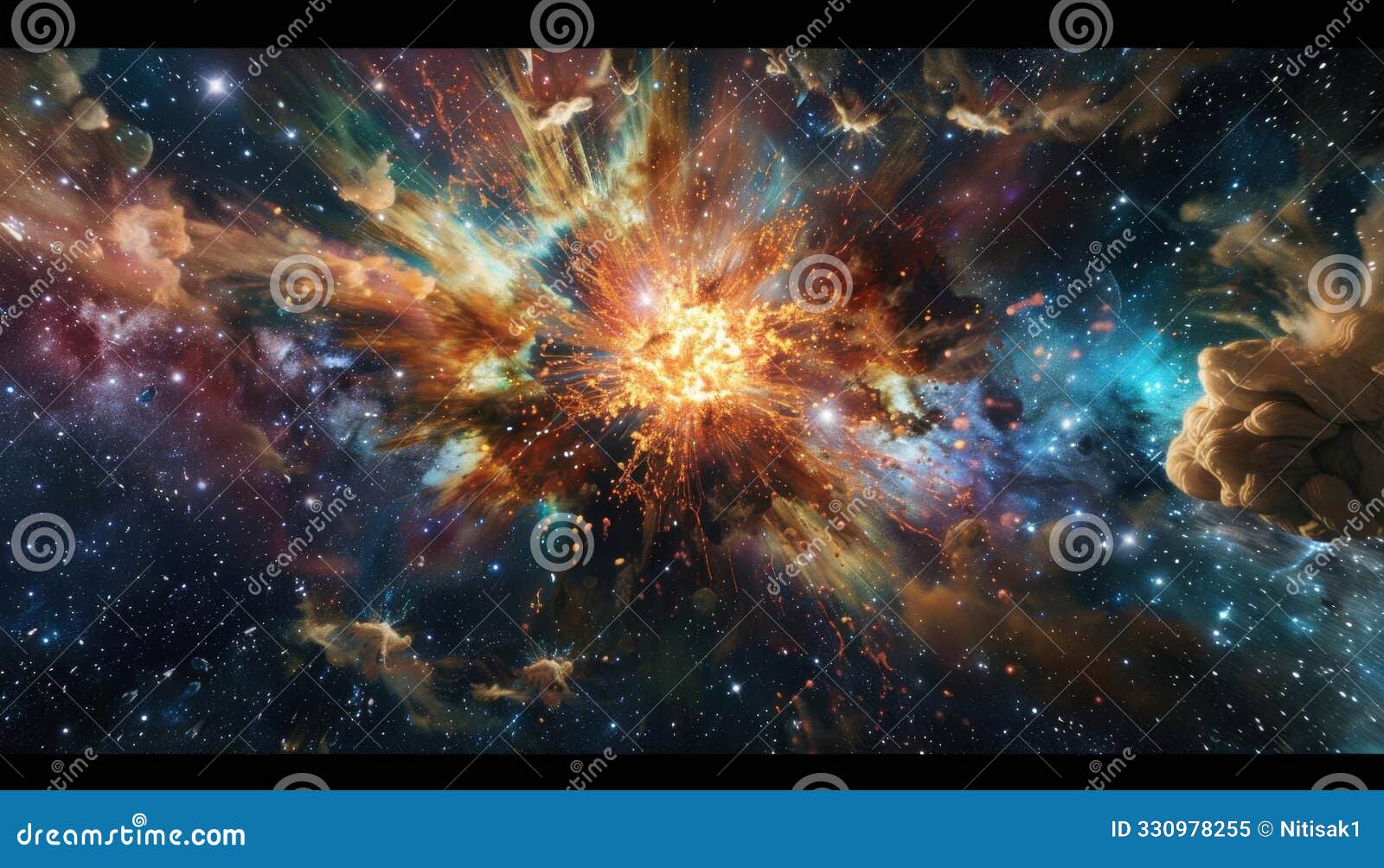 29 Cosmic 3D Cartoon Scene of a Supernova Explosion in the Milky Way ...