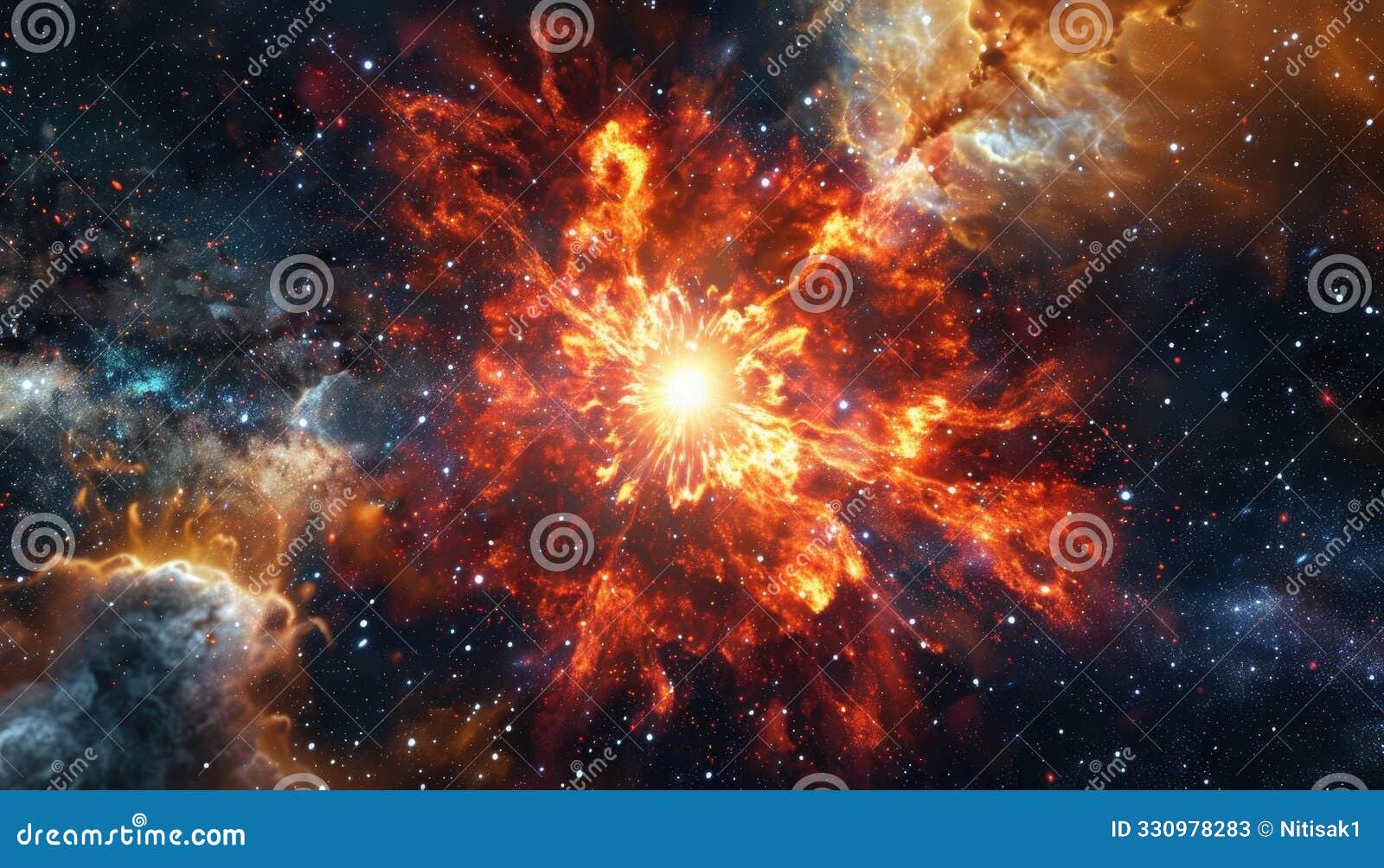 29 Cosmic 3D Cartoon Scene of a Supernova Explosion in the Milky Way ...