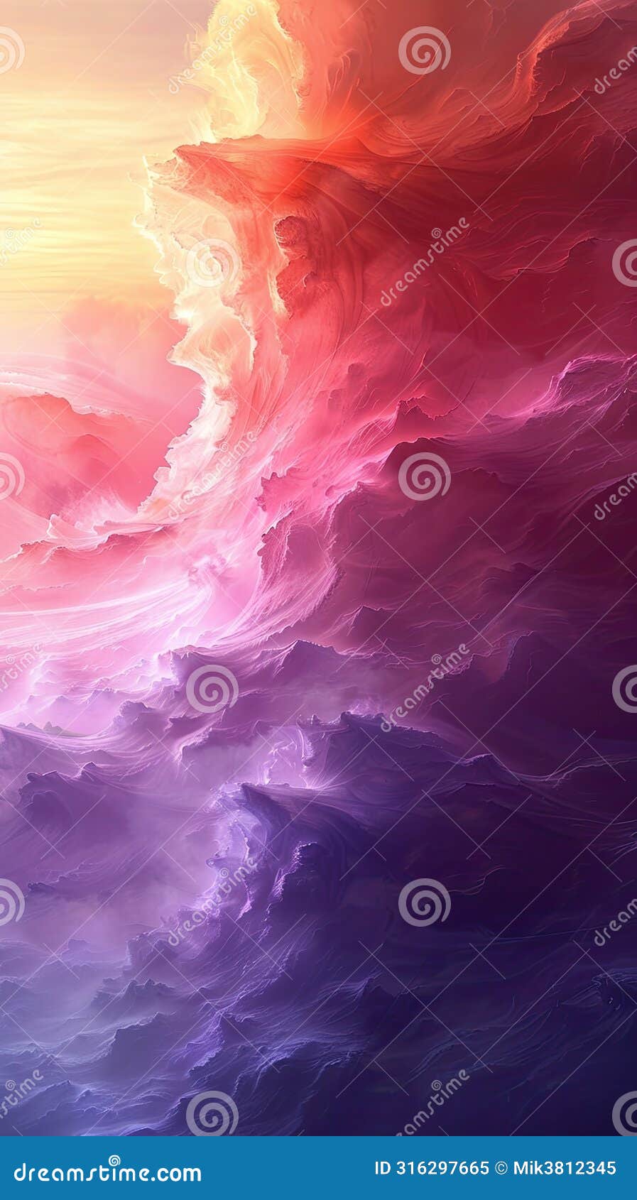 Cosmic Dance of Colors in the Infinite Universe. Stock Illustration ...