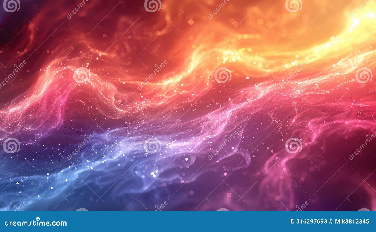 Cosmic Dance of Colors in the Infinite Universe. Stock Illustration ...