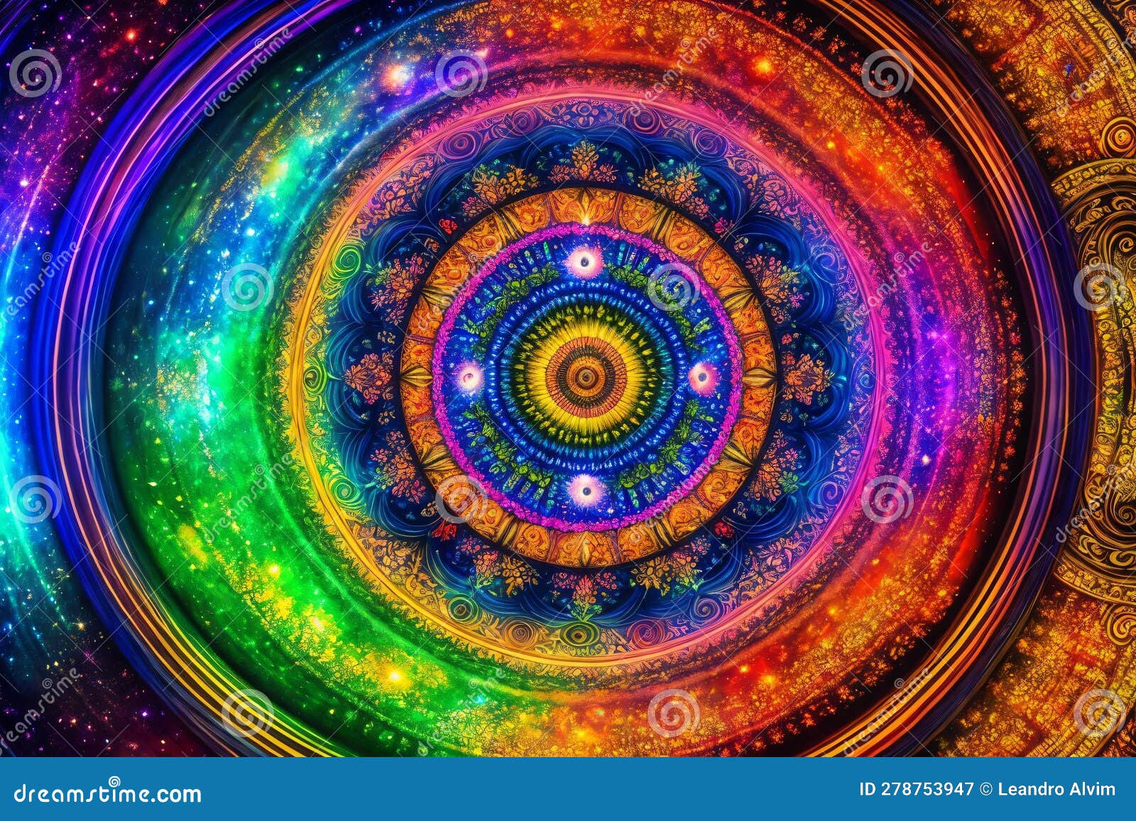The Cosmic Dance of Mindfulness and Oneness.AI Generated Stock ...