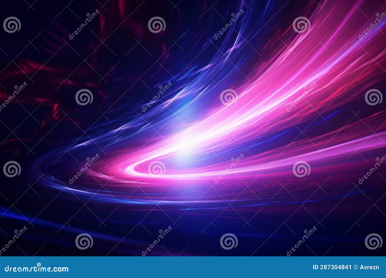 Cosmic Dance of Vibrant Light Streaks in Space, Generative AI Stock ...