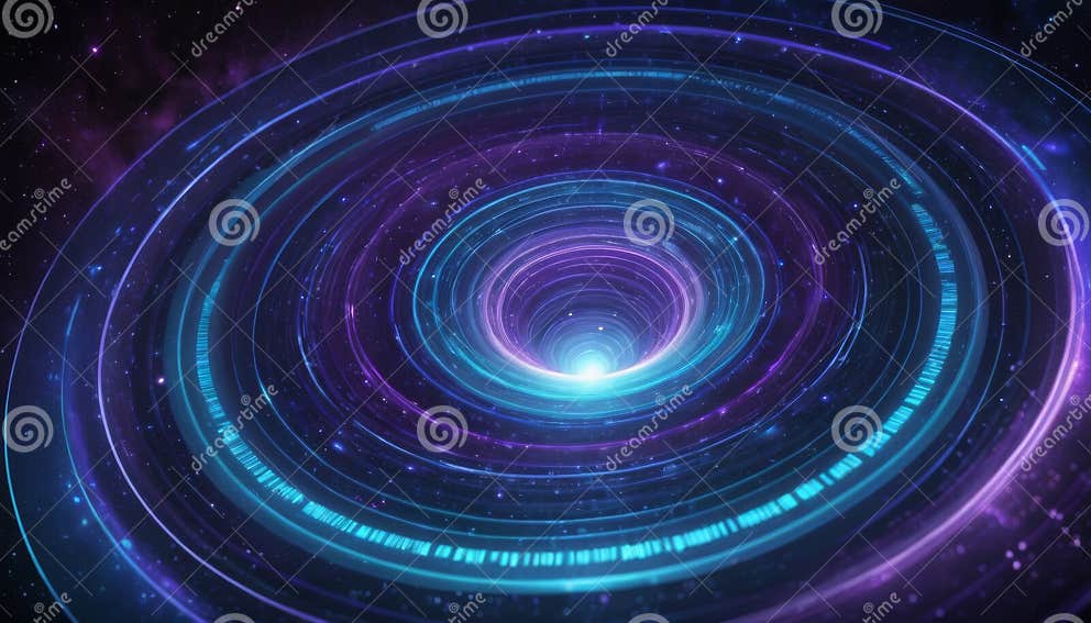 Cosmic Data Rings Visualization Stock Photo - Image of virtual ...