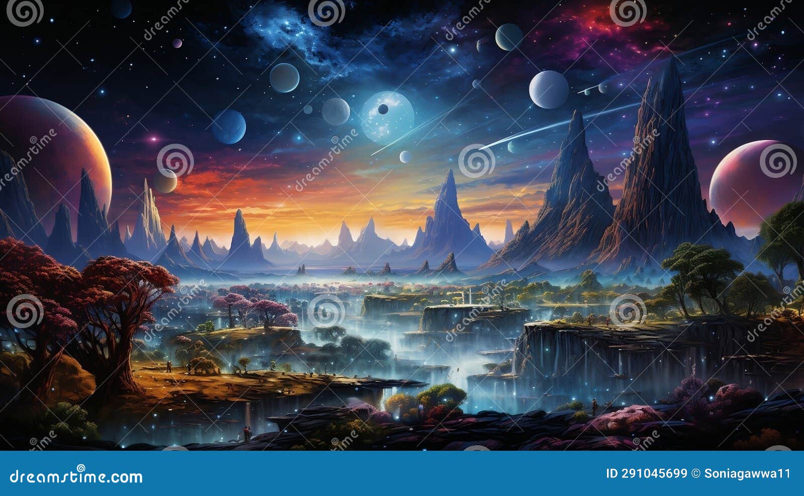 A Cosmic Dreamscape with Celestial Beings, Technicolor Planets, and ...