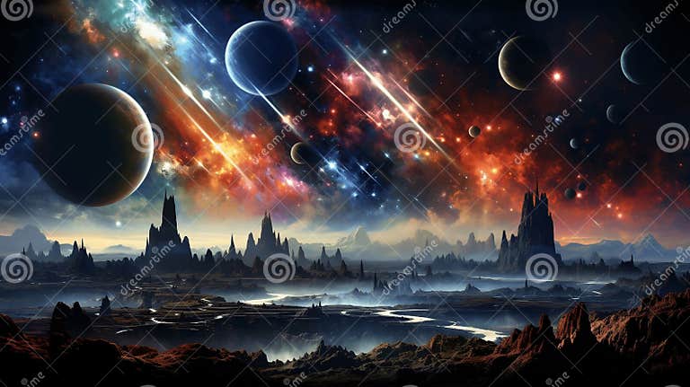 A Cosmic Dreamscape with Celestial Beings, Technicolor Planets, and ...