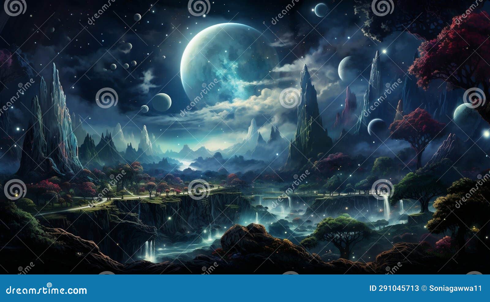 A Cosmic Dreamscape with Celestial Beings, Technicolor Planets, and ...