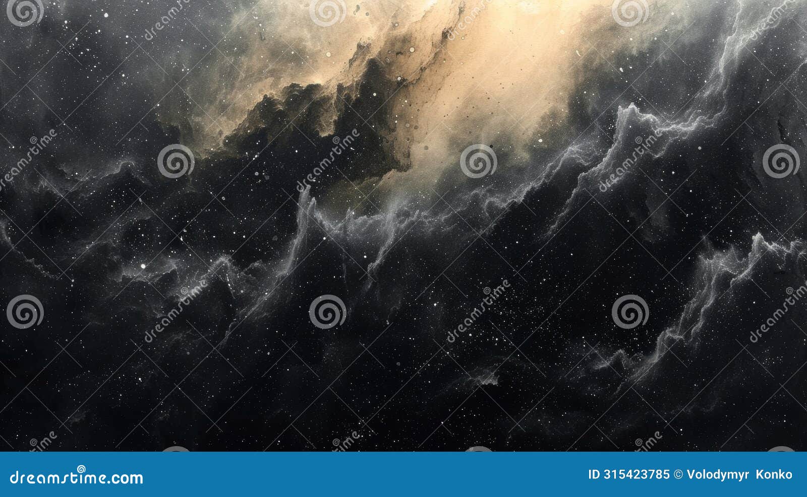 Cosmic Dust Cloud Abstract Painting Stock Image - Image of interstellar ...