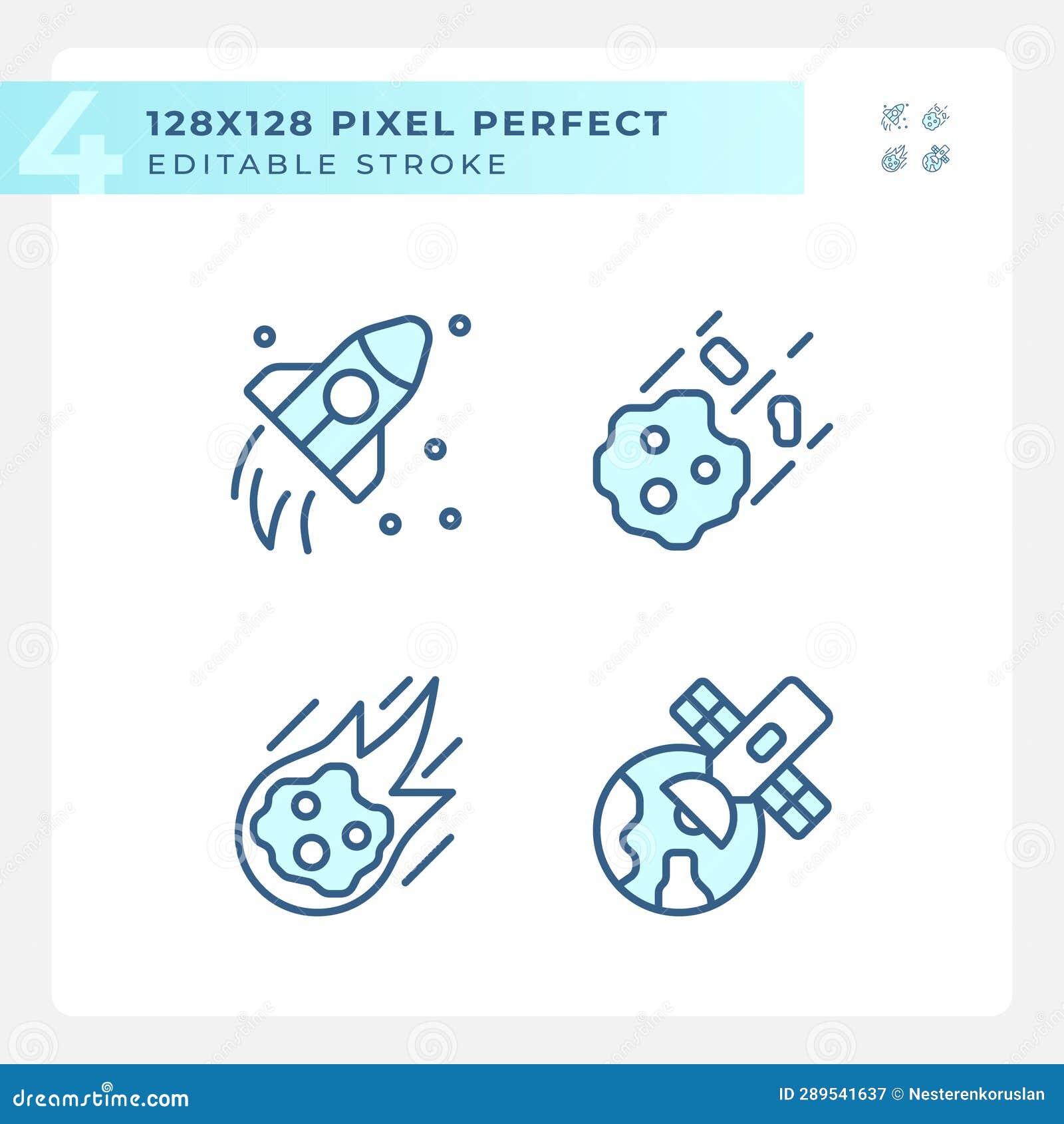Cosmic Exploration Pixel Perfect Light Blue Icons Stock Illustration ... Cosmic Exploration Pixel Perfect Light Blue Icons Stock Illustration ...
