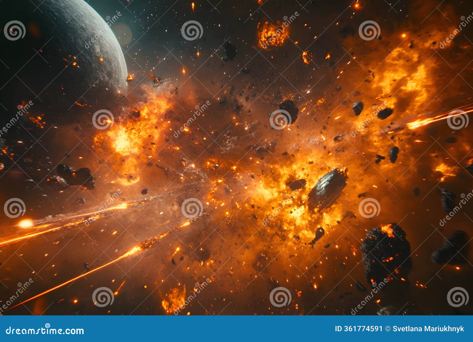 Cosmic Explosion: Asteroids and Debris in Fiery Interstellar Collision ...