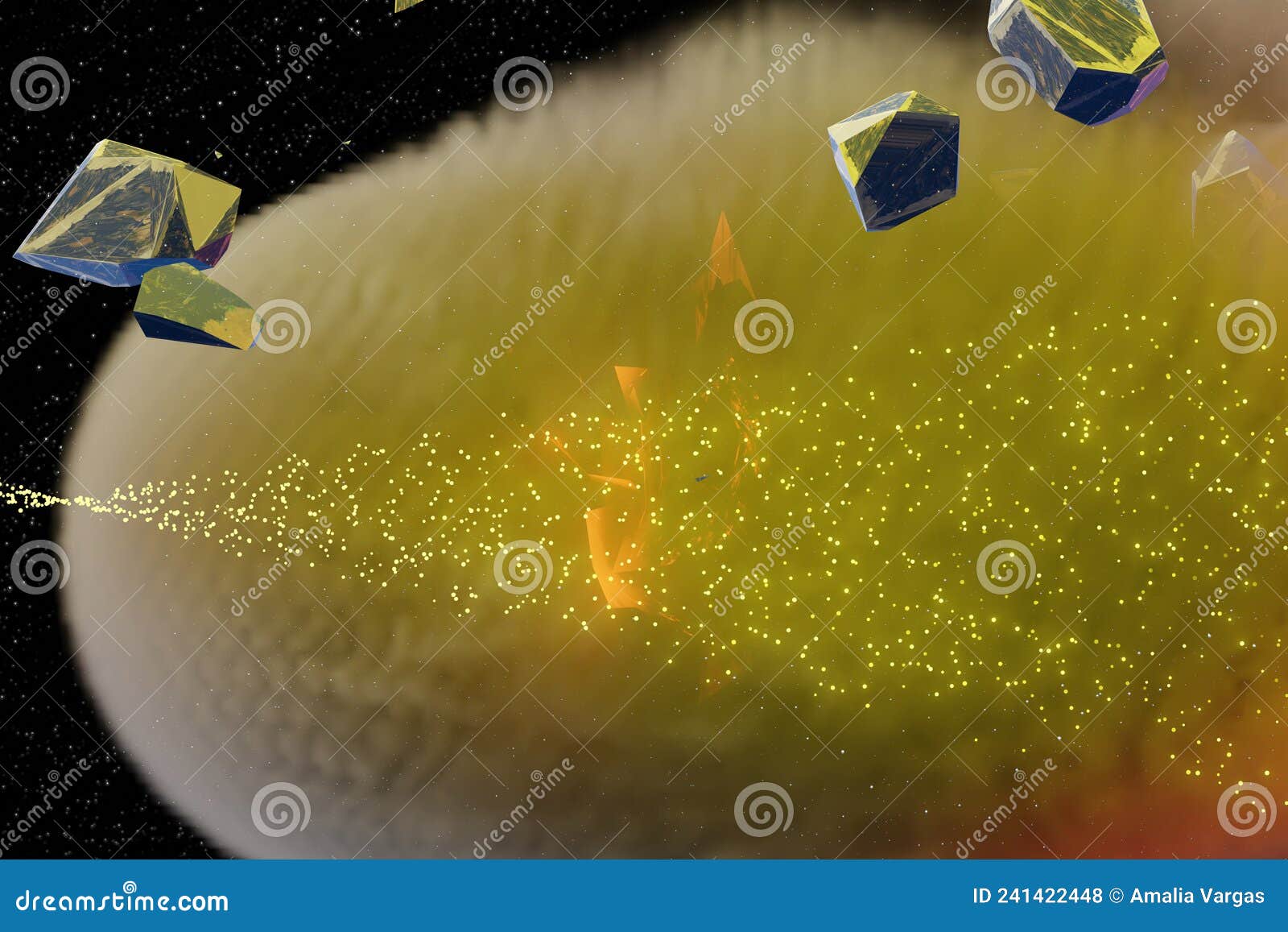 Cosmic Explosion Burns in Flames Planet Fragments Disintegrating while ...