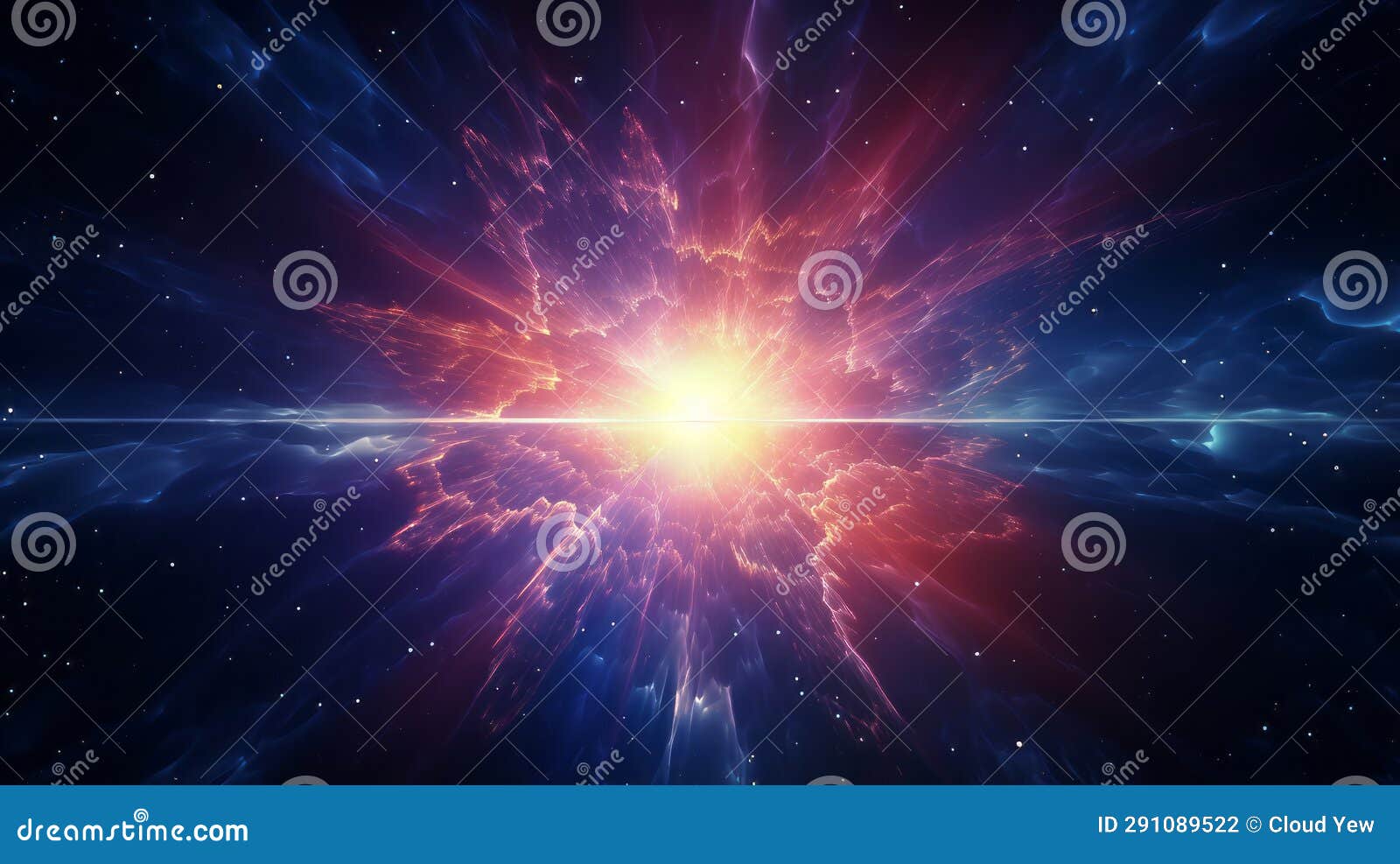 Cosmic Explosion Energy Particles Stock Illustration - Illustration of ...