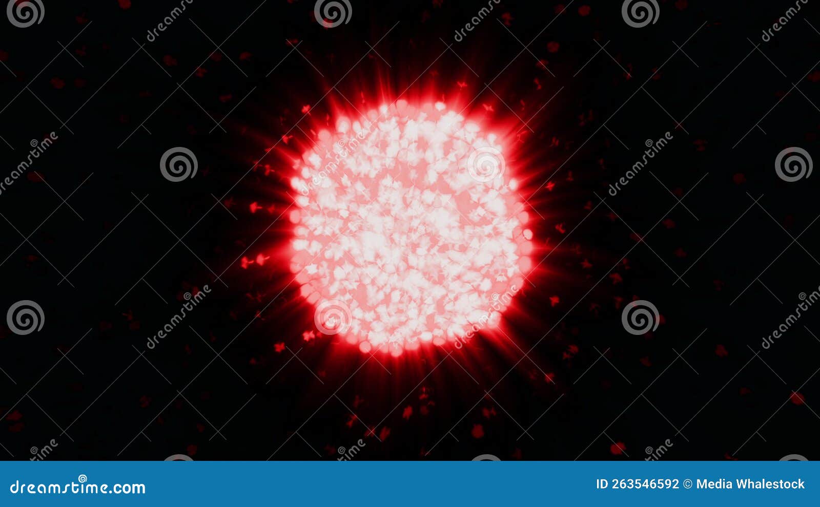 Cosmic Explosion with Formation of Ball. Motion. Bright Explosion of ...