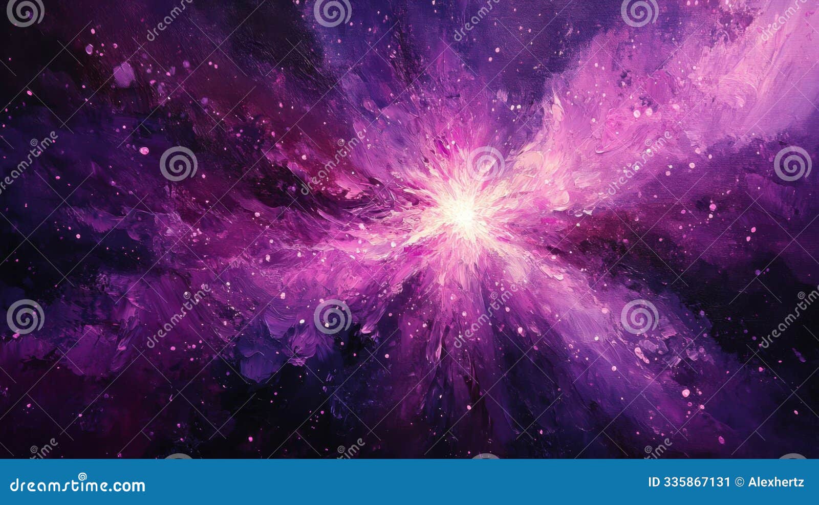 Cosmic Explosion in Purple and Pink Stock Illustration - Illustration ...