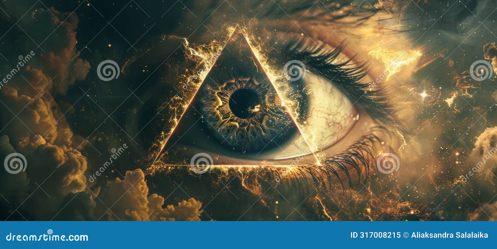 Cosmic Eye, Large, Omniscient Eye in Spaces Darkness Stock Image ...