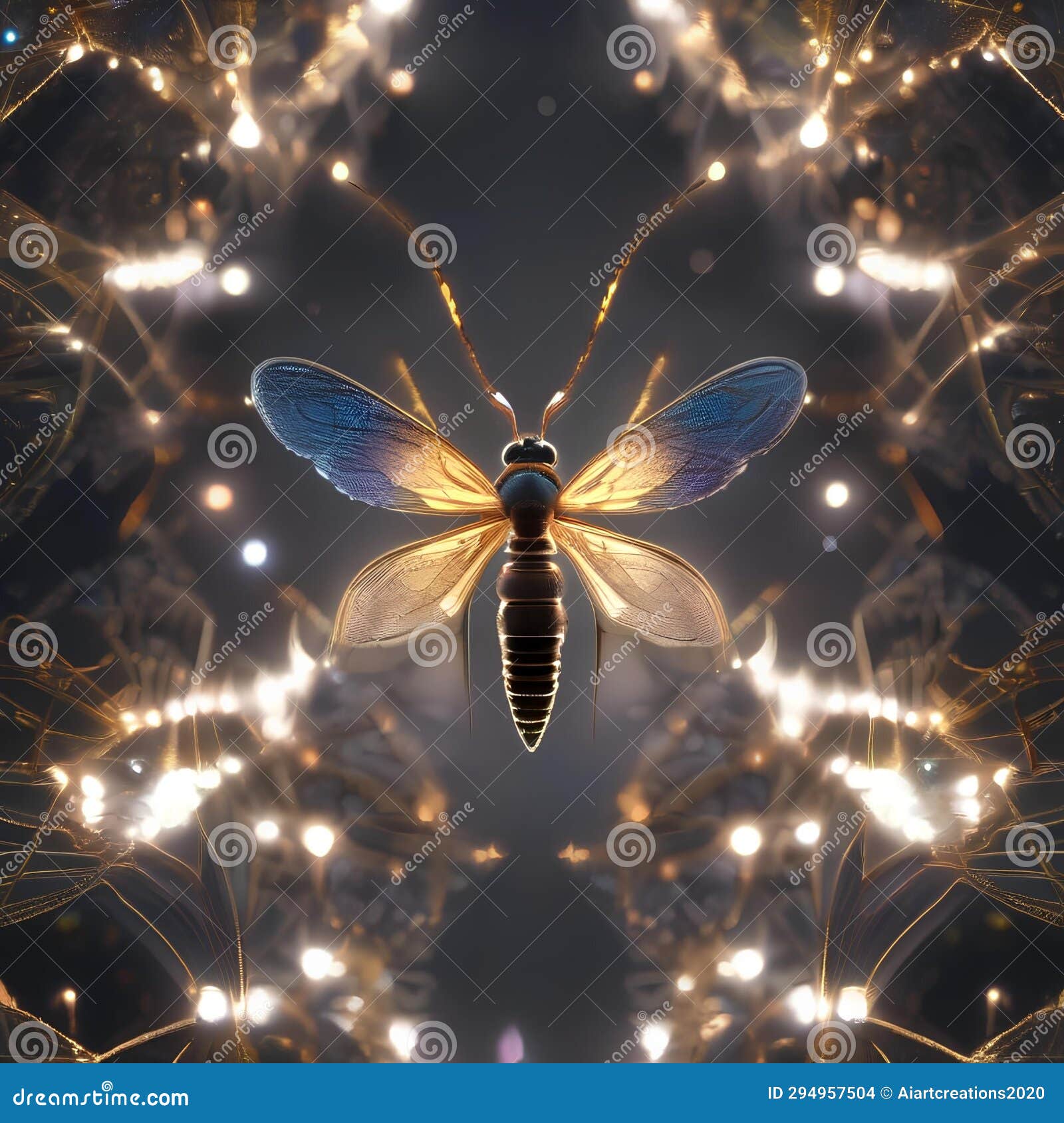A Cosmic Firefly with Wings that Create Patterns of Light in the Cosmic ...