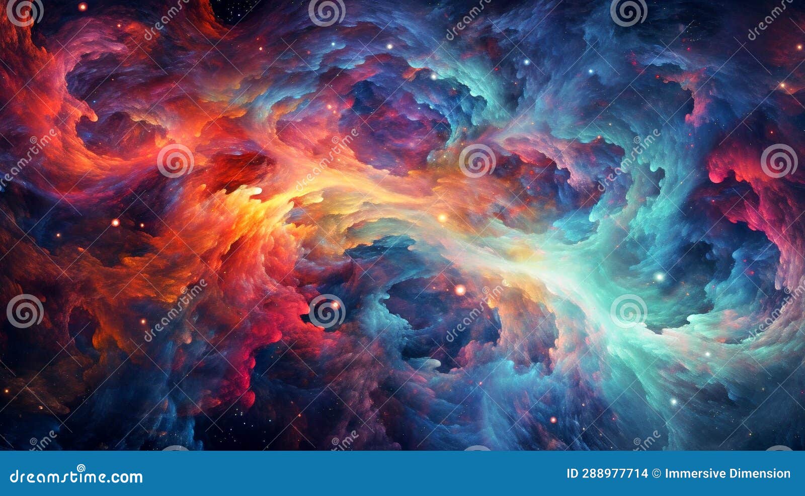 Cosmic Galactic Nebula Texture. Interstellar Colorful Texture. Distant ...