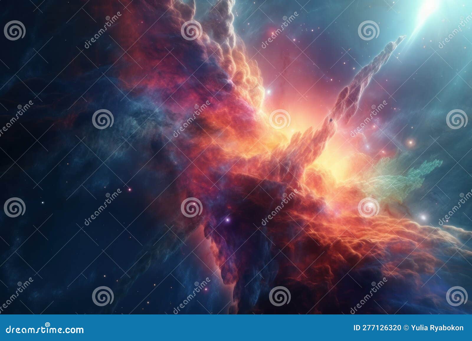 Cosmic Galaxy Background Space. Generate Ai Stock Illustration ...