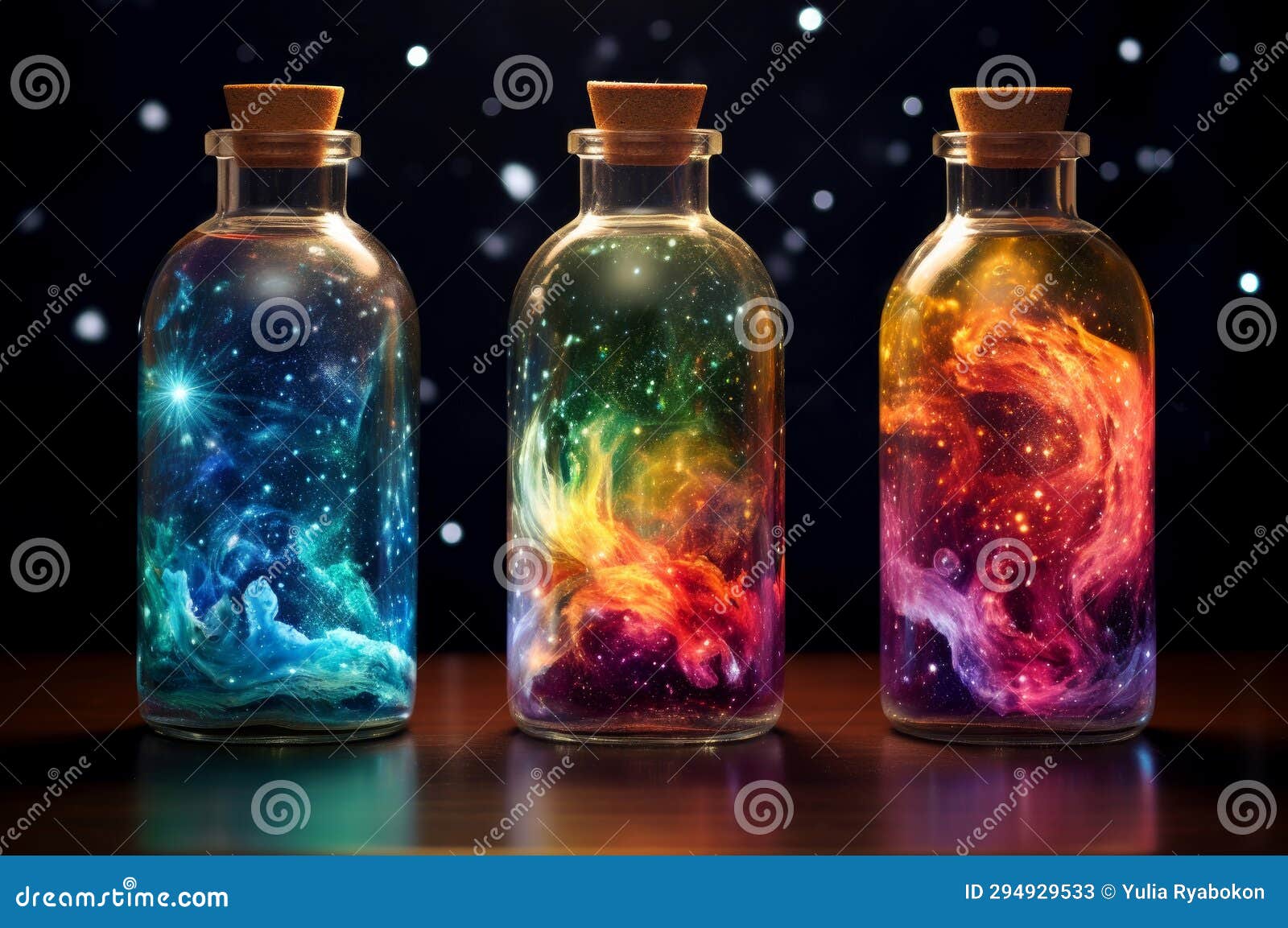 Cosmic Galaxy Bottle Dust. Generate Ai Stock Image - Image of luxury ...