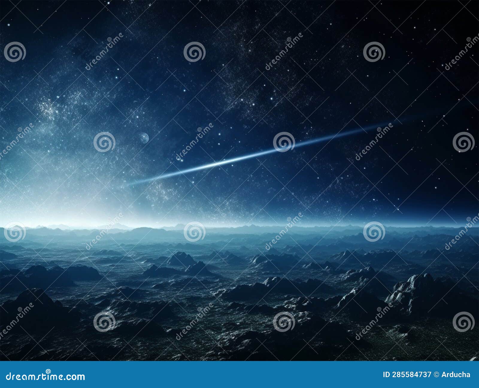 Cosmic Galaxy Space Outer Planet 3d Rendering High Details Stock ...