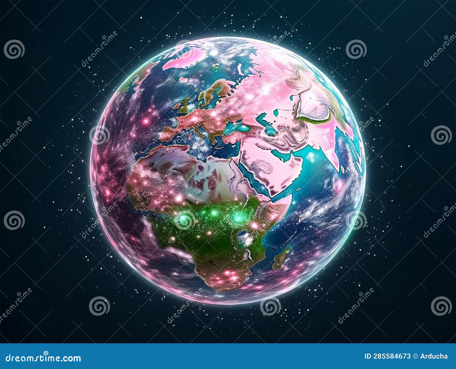 Cosmic Galaxy Space Outer Planet 3d Rendering High Details Stock ...