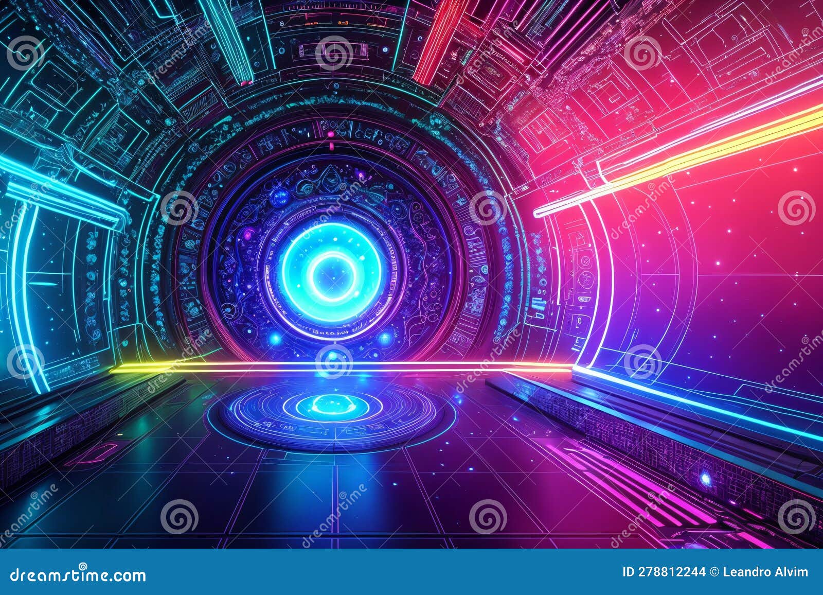 Cosmic Gateway a Neon Portal To Another World.AI Generated Stock ... Cosmic Gateway a Neon Portal To Another World.AI Generated Stock ...