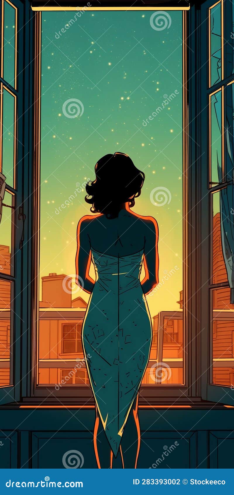 Cosmic Gaze: a Pulp Comics Style Space Exploration Art Stock ...