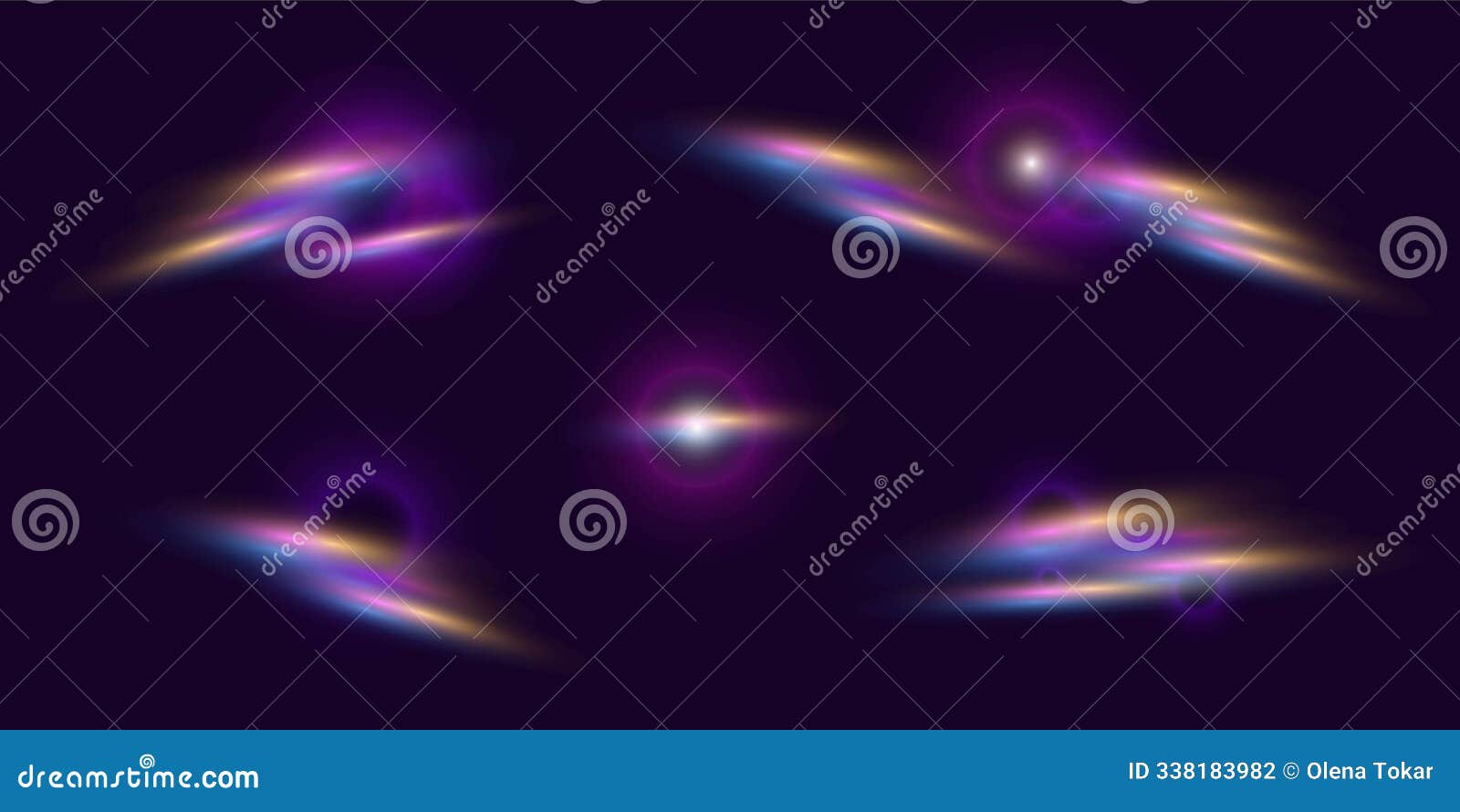 Cosmic Glow Refraction of Rainbow Ray Light. Star Dust Fog Light ...