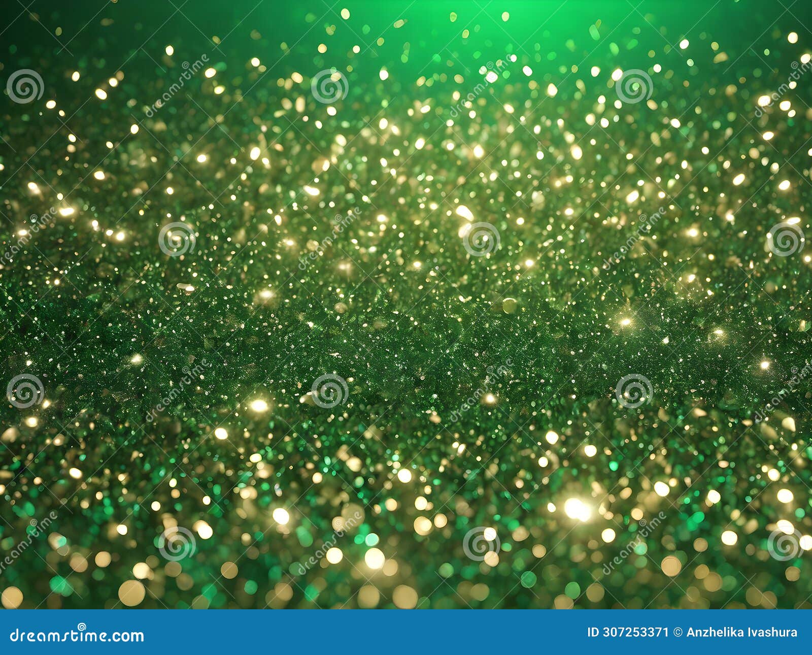 Cosmic Green Background with the Effect of Twinkling Stars and a ...