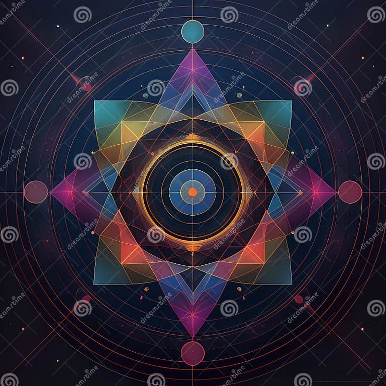 Cosmic Harmony a Blend of Geometric Complexity and Musical Color Fields ...