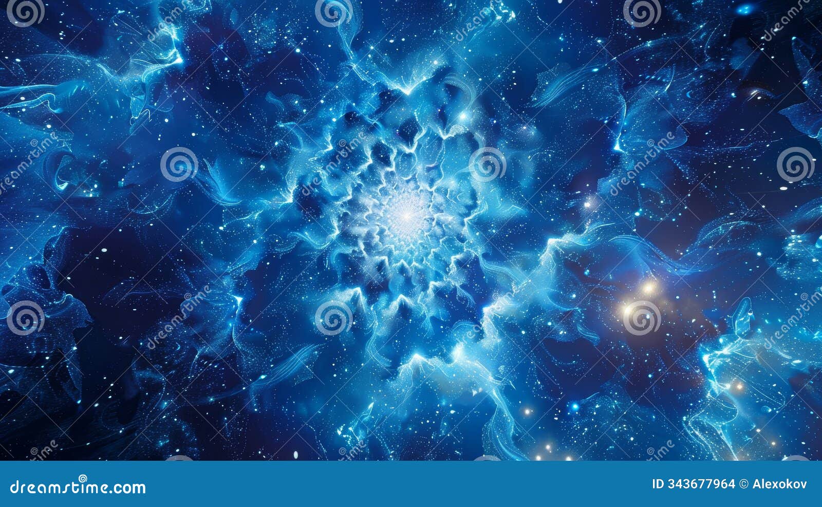 Cosmic Harmony in a Starry Night Sky Generative AI Stock Illustration ...