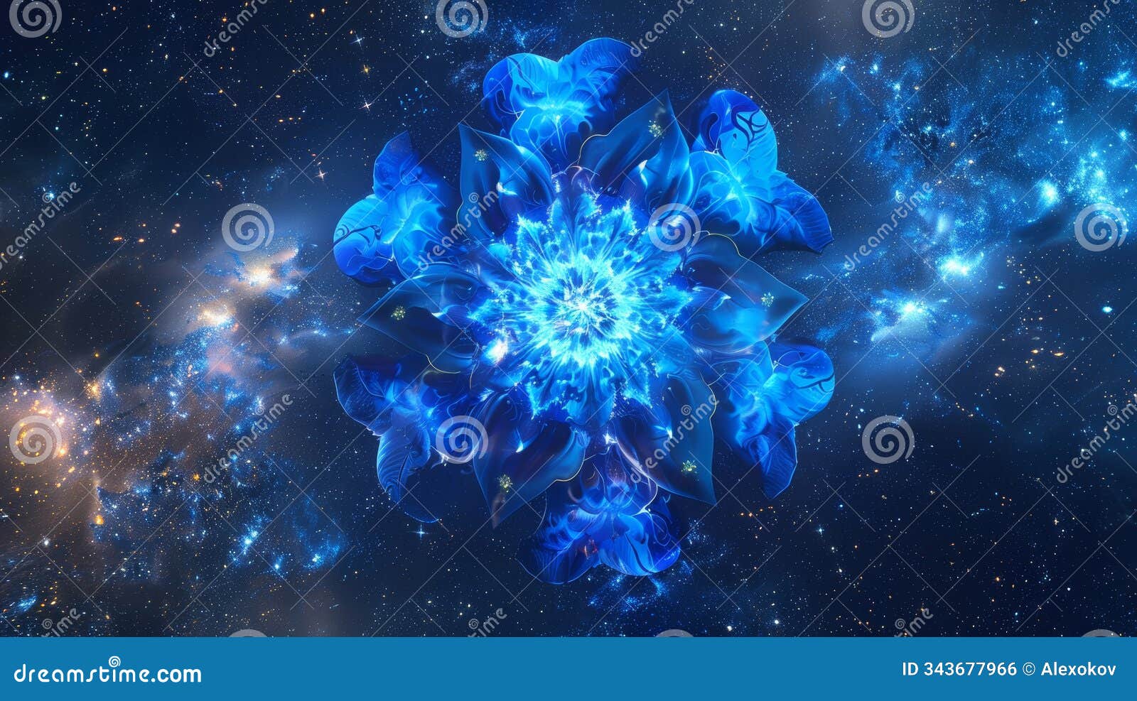 Cosmic Harmony in a Starry Night Sky Generative AI Stock Illustration ...
