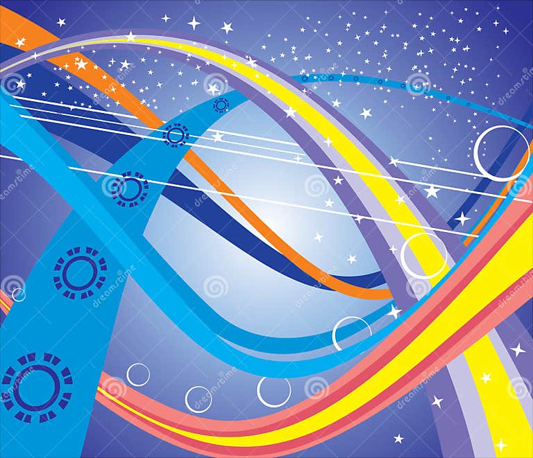 Cosmic highway . stock vector. Illustration of circle - 5492043