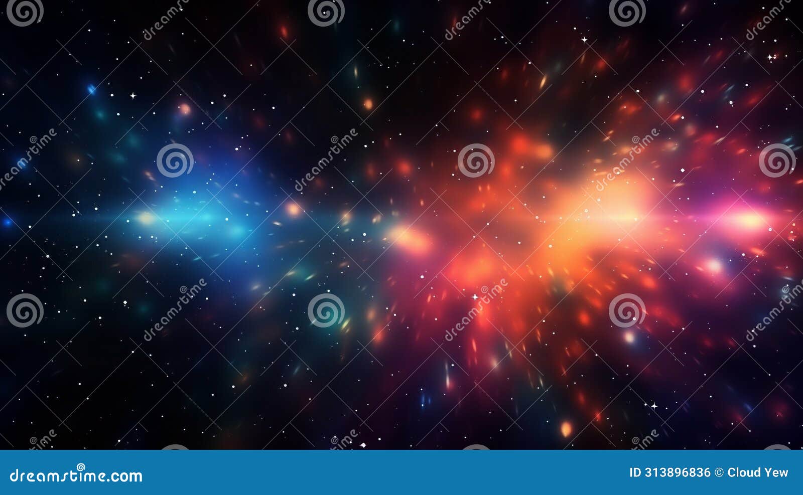 Cosmic Hyper Space Illustration with Starry Patterns Stock Illustration ...