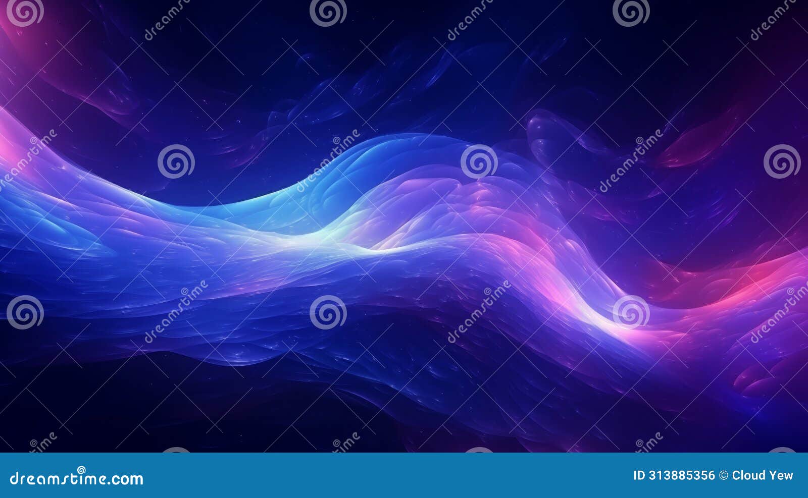 Cosmic Hyper Space with Neon Lights and Swirls Stock Illustration ...