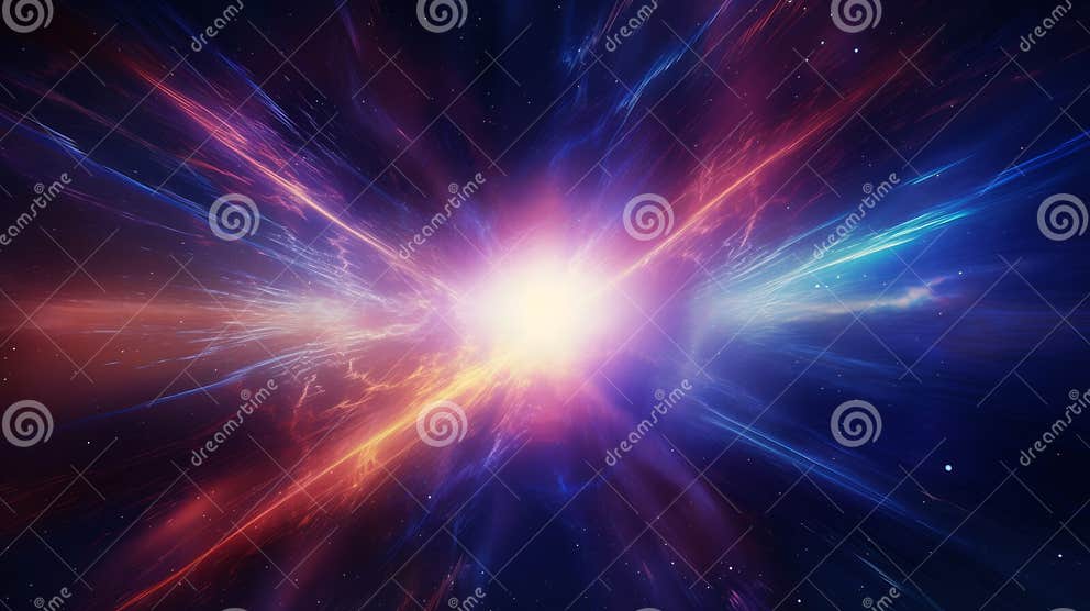 Cosmic Hyper Space Warp with Celestial Phenomena Stock Illustration ...
