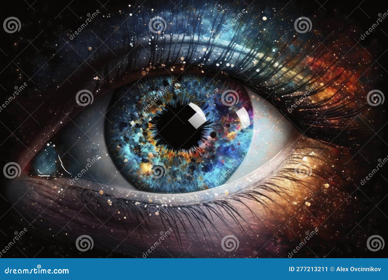 Cosmic Iris Eye with Starry Details for Your Next Space-Themed Project ...