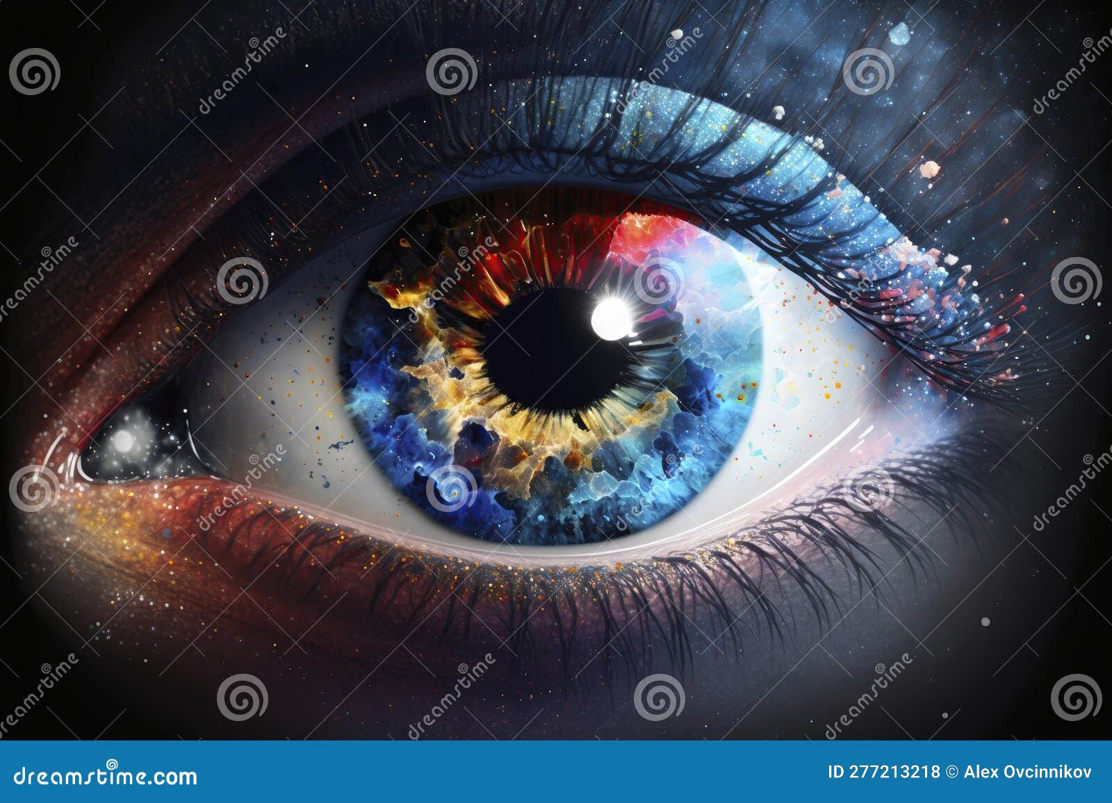 Cosmic Iris Eye With Starry Details For Your Next Space-Themed Project ...