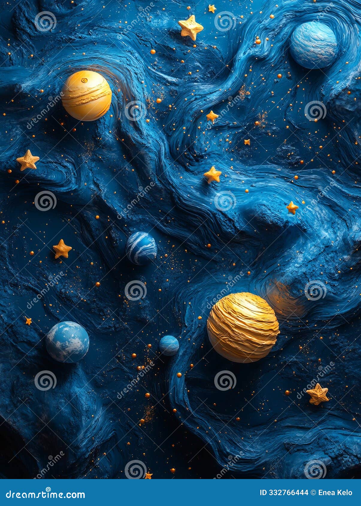 Cosmic Isolation: a Minimalist Celestial Dream Stock Illustration ...