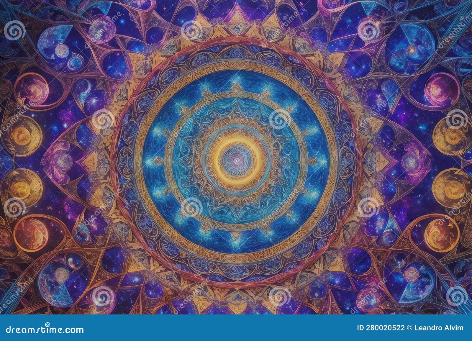 The Cosmic Library of Akashic Record.AI Generated Stock Illustration ...