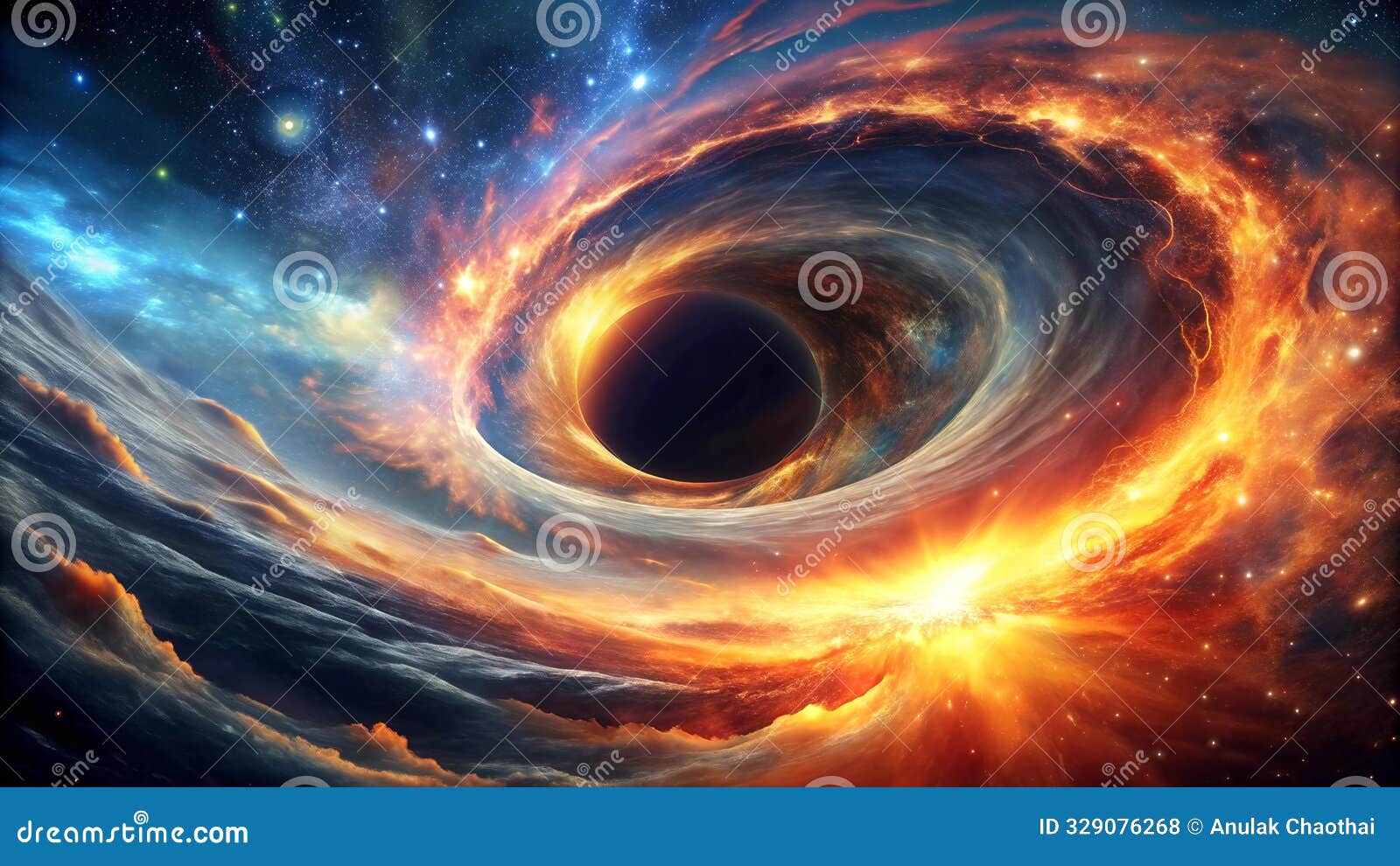 Cosmic Maelstrom: A Symphony Of Light And Gravity AI Generated Stock ...