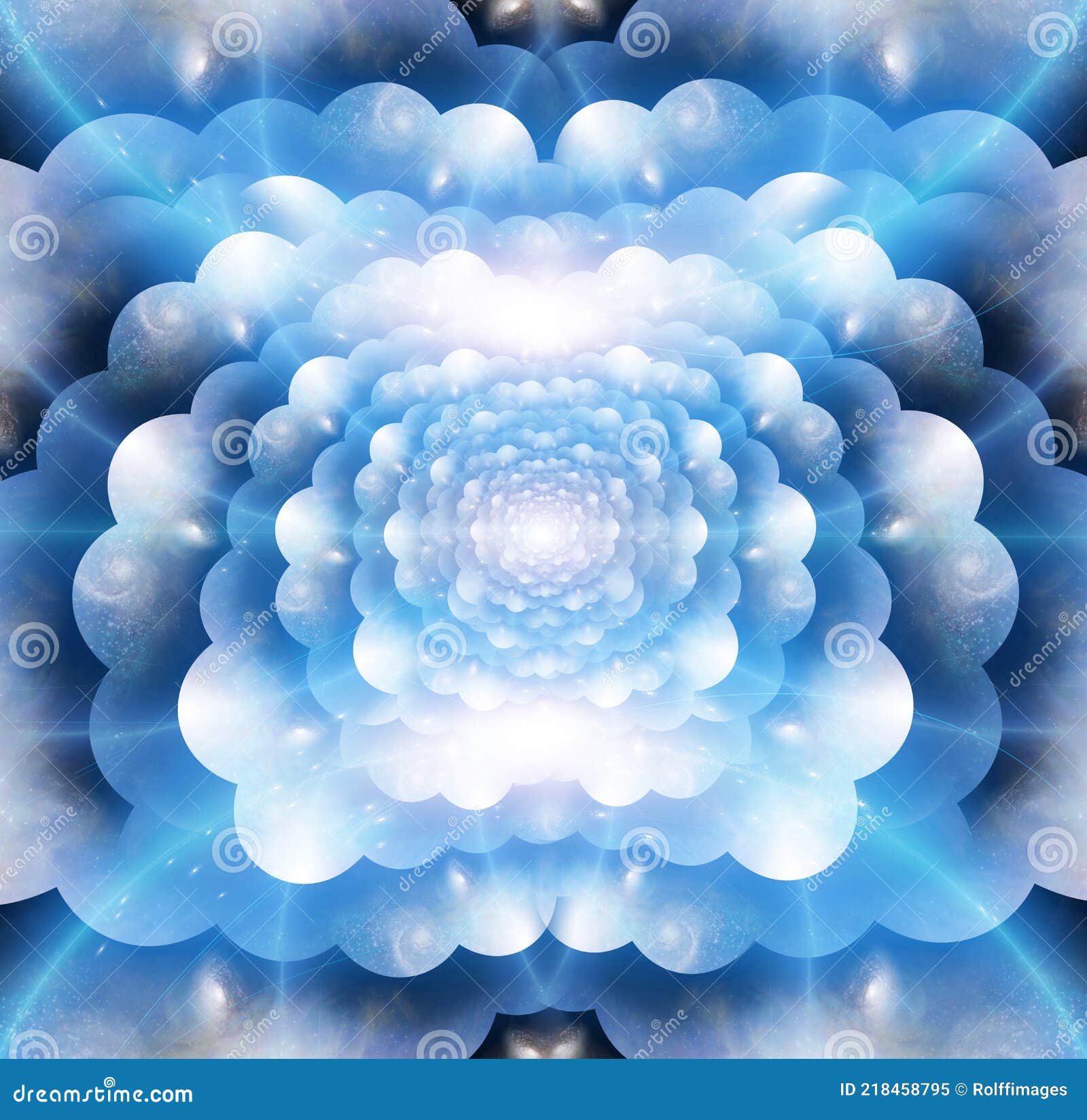 Cosmic Mandala. 3D Rendering Stock Illustration - Illustration of ...