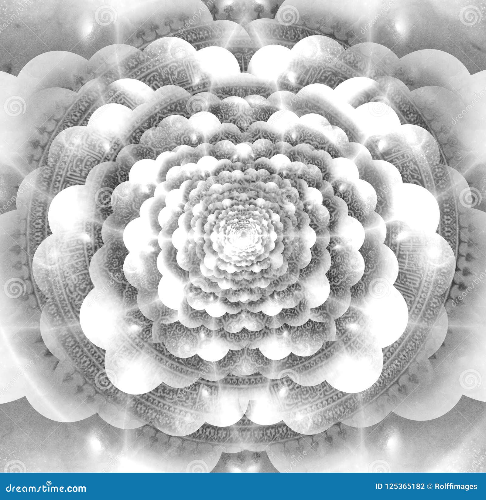 Cosmic mandala stock illustration. Illustration of light - 125365182