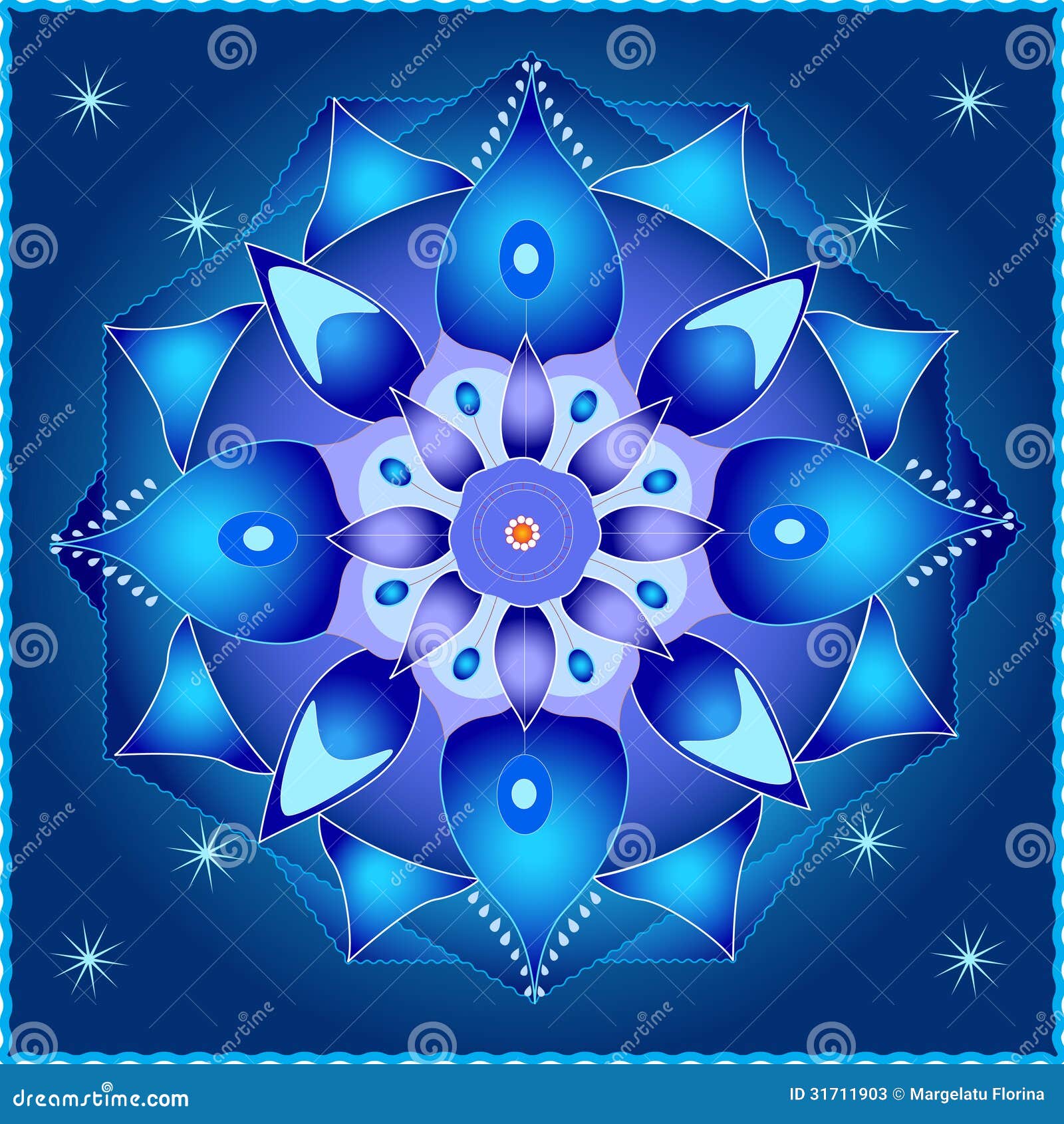 Cosmic Mandala stock vector. Illustration of mosaic, decoration - 31711903