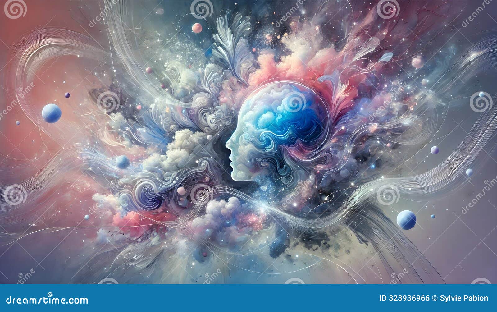 Cosmic Mind: Interstellar Thoughts Stock Illustration - Illustration of ...