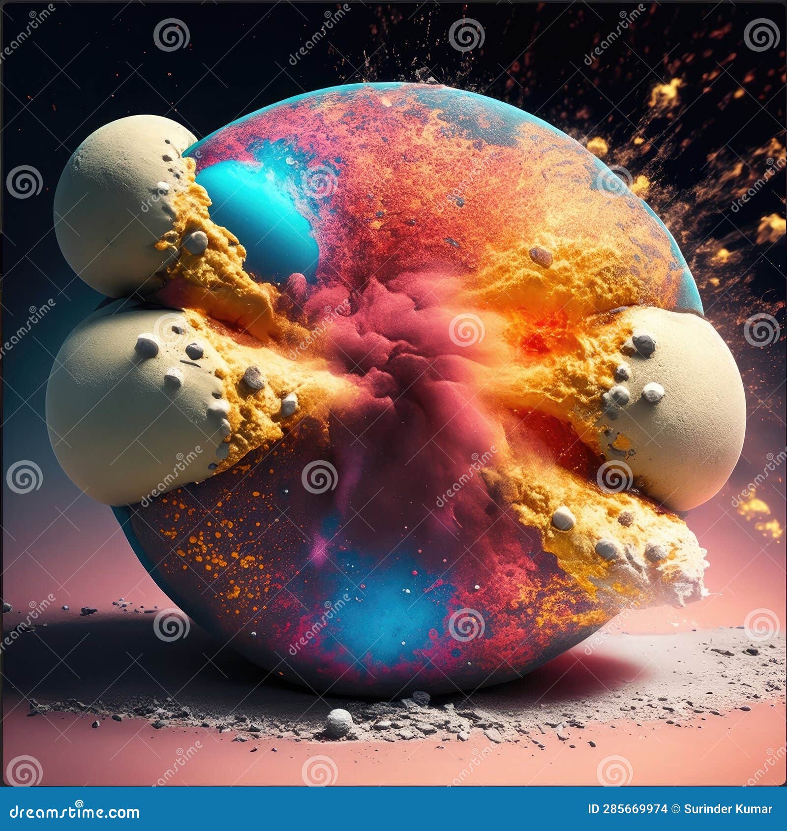 Cosmic Nebula Explosion Illustration Photo Wallpaper Stock Illustration ...