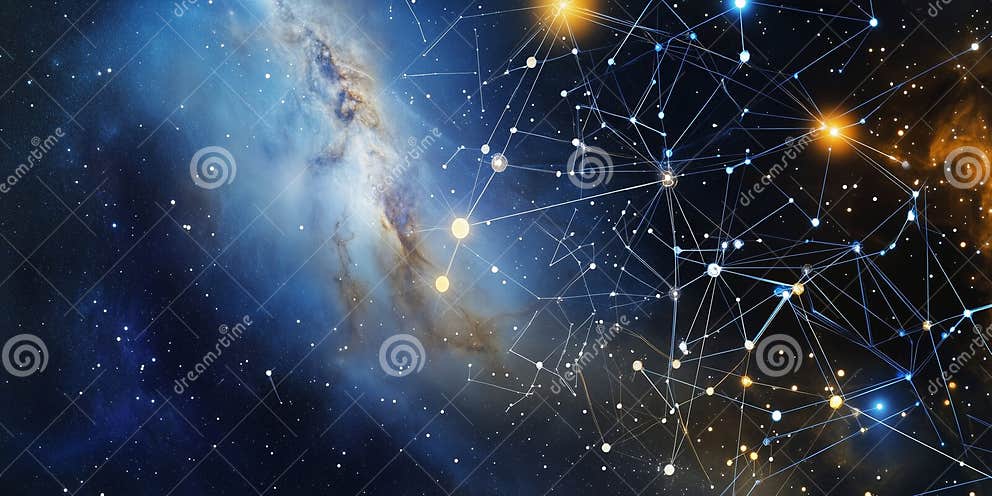 Cosmic Network: AI and the Interconnected Universe of Stars Stock ...